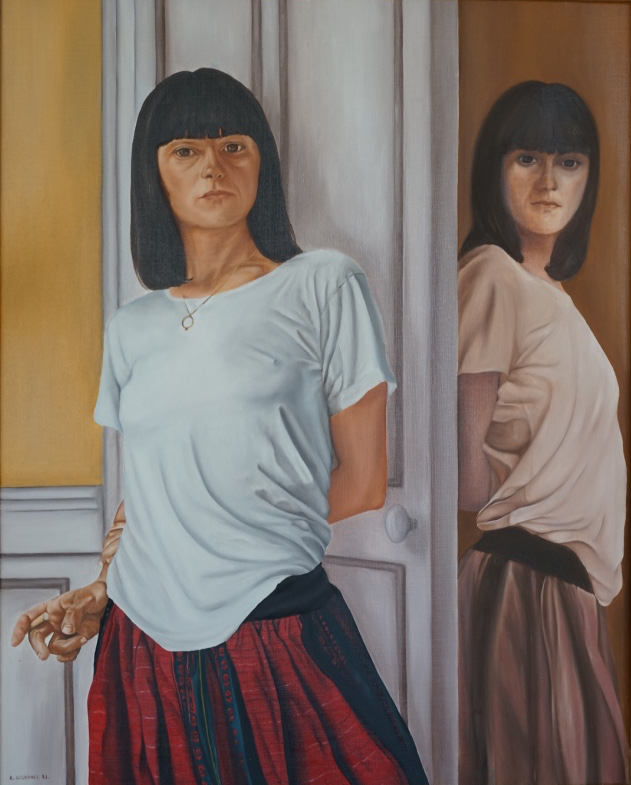 Double autoportrait, 1983, huile sur toile, 92x73cm - Armelle Desvernes